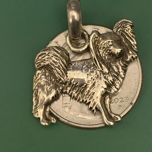 fine Arf | Jewelry | 925 Papillon Dog Sterling Silver Jewelry Charm ...